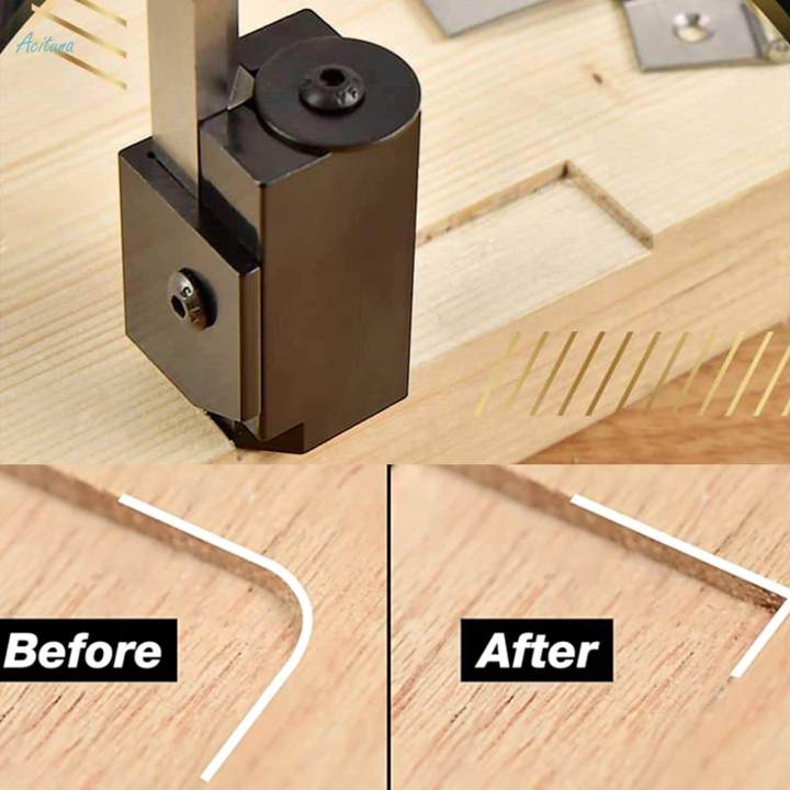 Quickly Square up Rounded Corners for Carpenter Mortising Door Lock ...