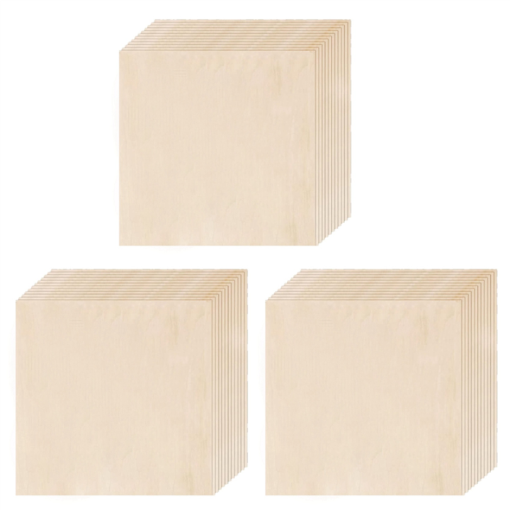 Basswood Sheets 36 Pack,36x36x1/8Inch Plywood Sheets,3mm Basswood for ...