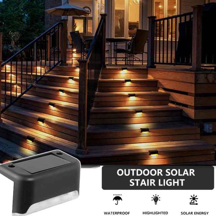 Solar Light Stair Led Lamp Waterproof Outdoor Garden Passage Courtyard ...