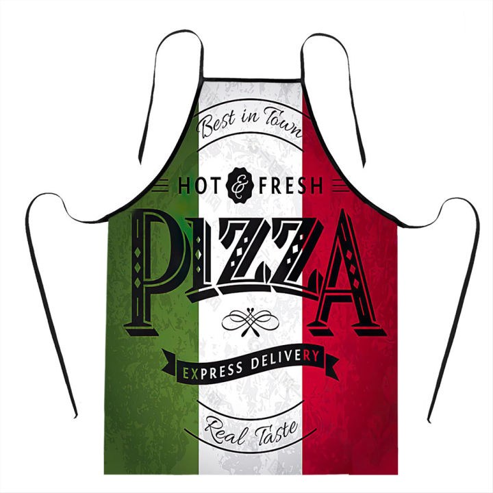Retro Italian Flag Pizza Aprons Men Women Italy Pride Adult Unisex ...