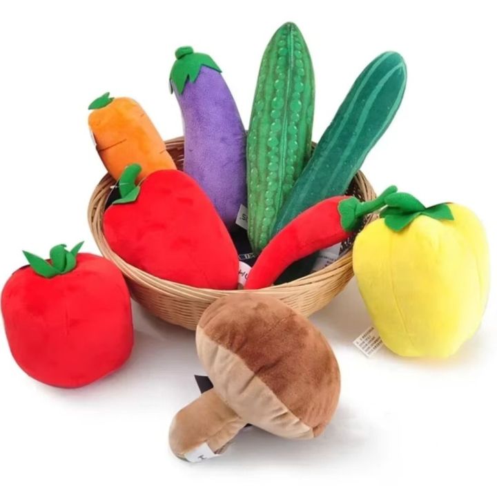 Adorable Garlic Strawberry Fruits Plush Toy Pumpkin Carrot Educational ...
