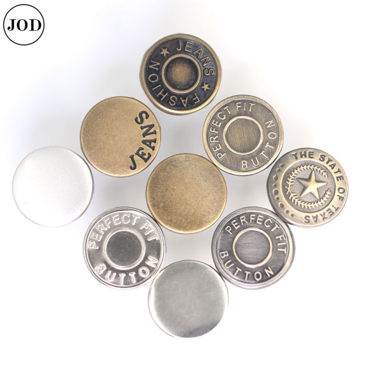 Detachable Adjustable Jean Snap Fastener Metal Pin Pants Buttons For ...