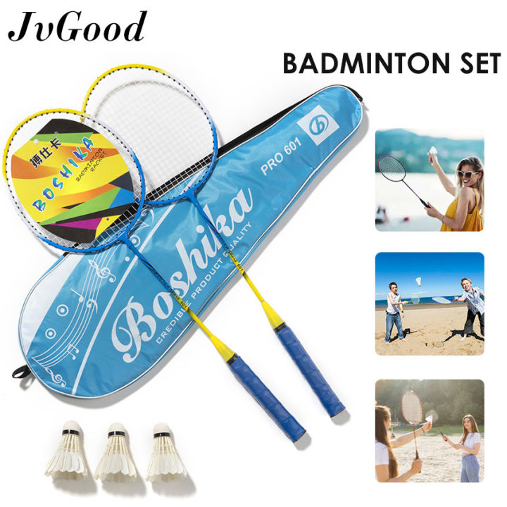 【LATS Store】JvGood 3 1 Badminton Set Family Badminton Racket Premium ...
