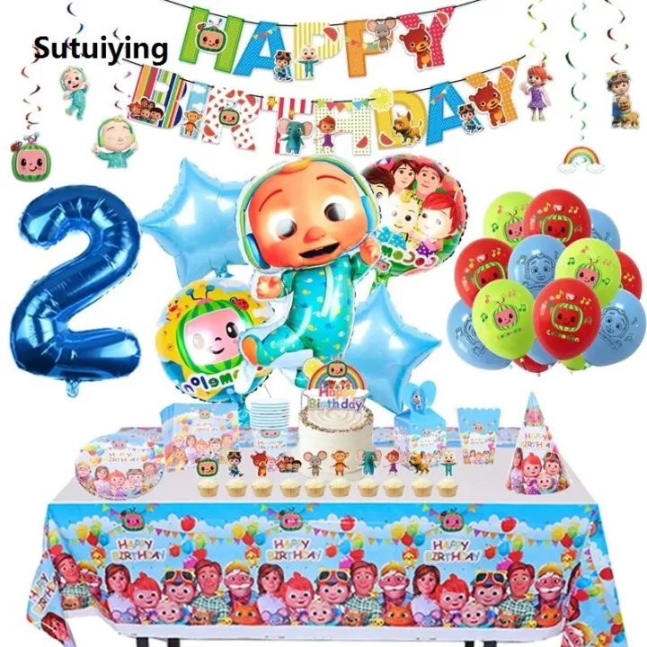 Sutuiying High Quality Cartoon Cocomelons Birthday Party Decoration ...