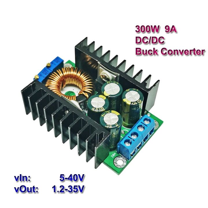 300W 9A DC-DC Buck Converter CC CV Step-Down Power Supply Module ...