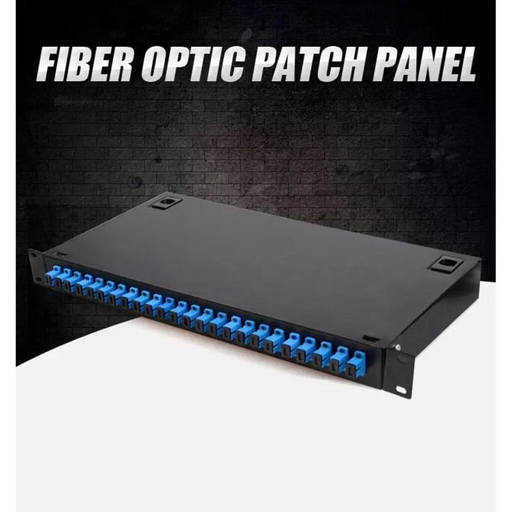 24 Port Fiber Patch Panel SC FC LC Pigtail ODF 1U Optical Fiber ...