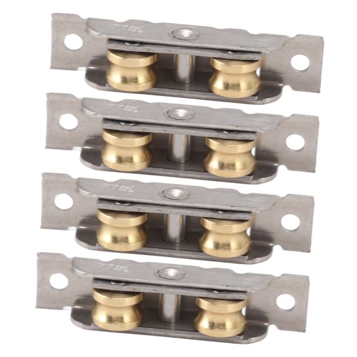 4PCS Replacement Parts Double Rollers Sliding Door Roller Stainless ...