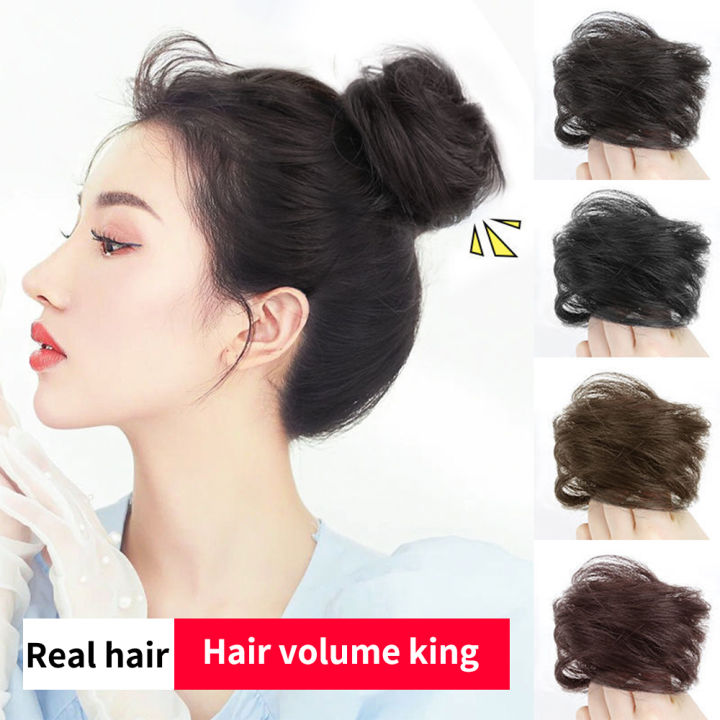 Ball Head Scrunchie Wig Hair Loop lady Updo Headwear Artifical Hair ...