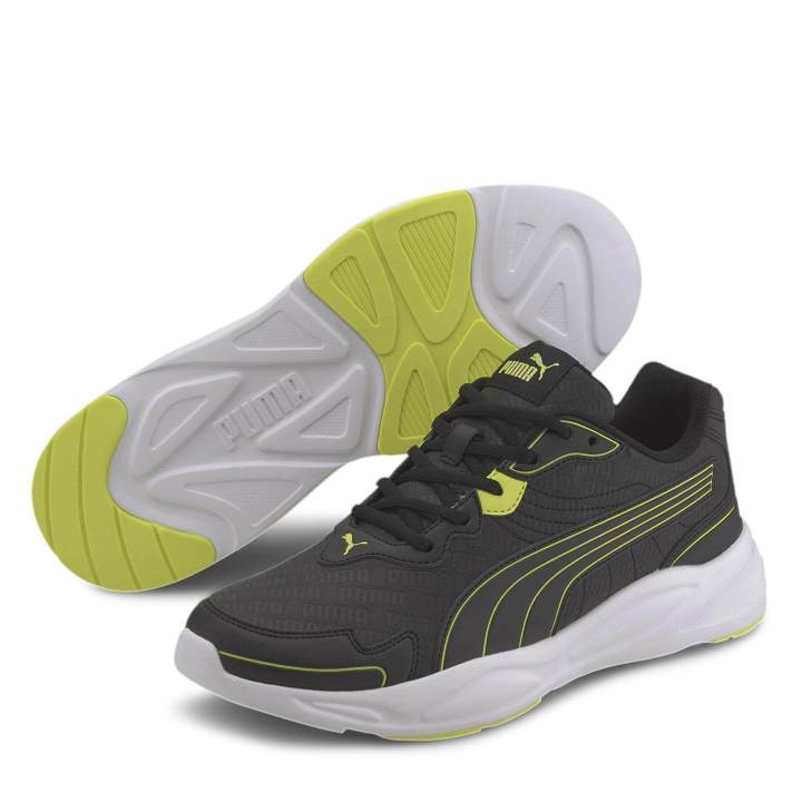 Puma Mens 90s Runner Nu Wave Sig Mens Shoes (Puma Blk/Lime) - Sports ...