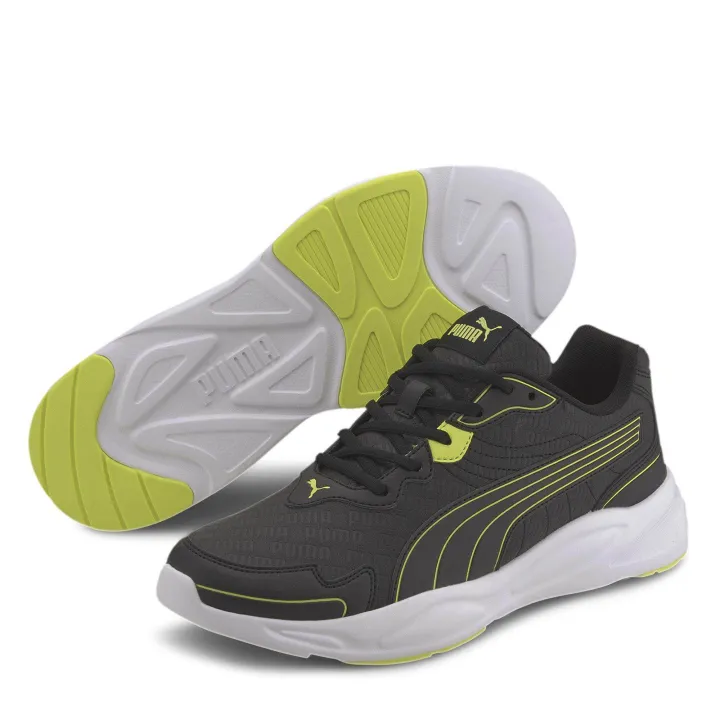 Puma Mens 90s Runner Nu Wave Sig Mens Shoes (Puma Blk/Lime) - Sports ...