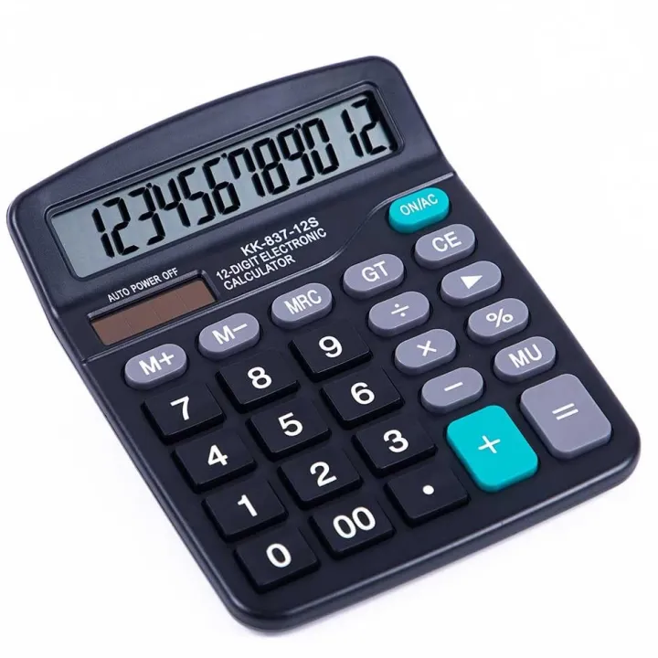 Correct Function, Solar Battery Dual Power Electronic Calculator, Large ...