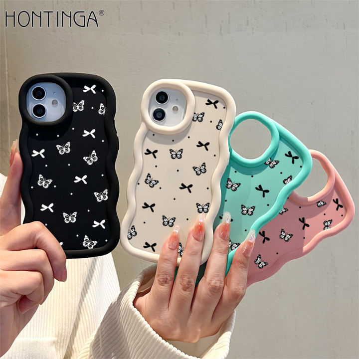 Hontinga for Samsung A05S A05 A04S A03S A03 A04E A04 A02S M02S Back Cover Small Black Butterfly ...