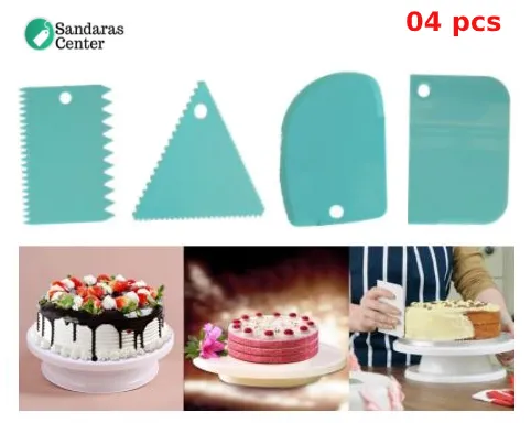 Cake Edge Side Scraper - Plastic- 4 pcs | Daraz.lk