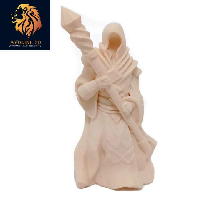 3D Printed Guild Mage Statue - Olive Green Color - PLA - 120mm Height | Daraz.lk