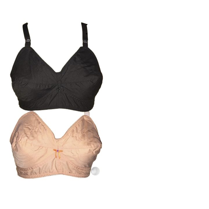 Non padded normal Bra/cotton bra/comfortable Half lace cotton Brassiere ...