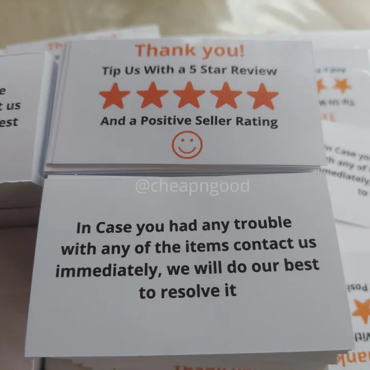Thank You Card 100 / 200 For Supporting Small Business Review Card ...