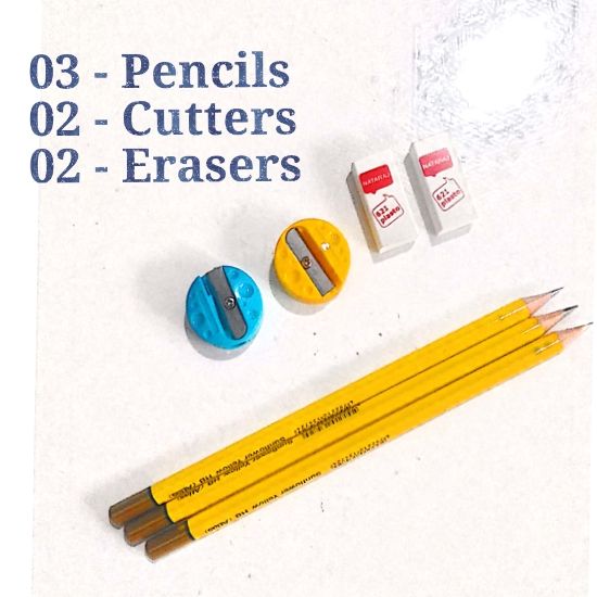 Pencil pack with Eraser & Sharpener/Cutter For School/Preschool Kids ...