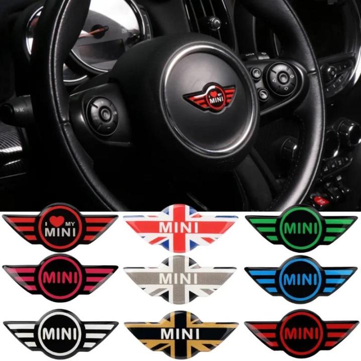 1pc Car Steering Wheel Sticker Emblem Logo for Mini Cooper John Cooper ...