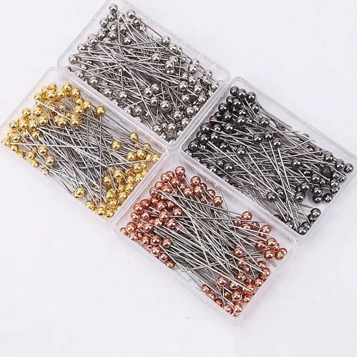 50 Pieces Shawl pin with Box , Hijab pin, Scarf pin,Saree pin, Pearl ...