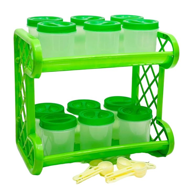 Best Quality Multi-Purpose 2 Layers Plastic Kitchen Spices Bottles ...