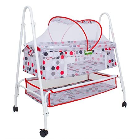 BabyLand C 208 Easy Swing New Born Baby Swing Cradle - Storage Bin ...