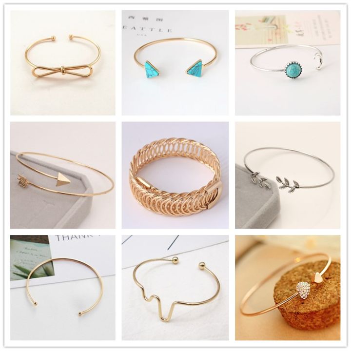 L222 New Bohemia Vintage Moon Sun Gem Open Cuff Bracelets Bangles For Women Jewelry Gypsy Retro ...