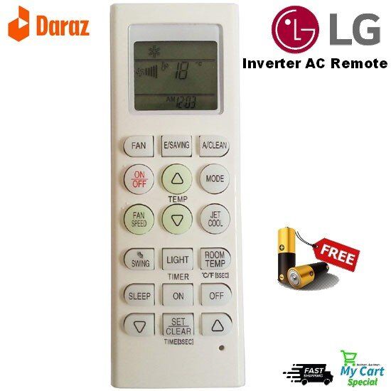 LG Inverter AC Remote Controller & Free Batteries | Daraz.lk