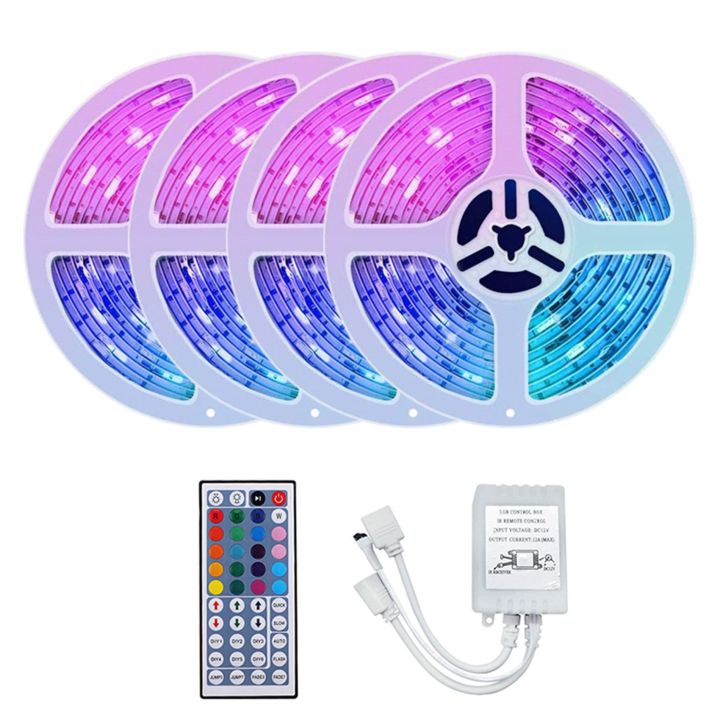2835 RGB Light Strip 20M Flexible LED Light Strip with 44 Keys Remote ...