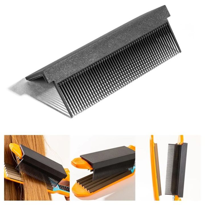 Hair Straightener Comb Carbon Fiber Plastic Straight Hair Comb Salon ...