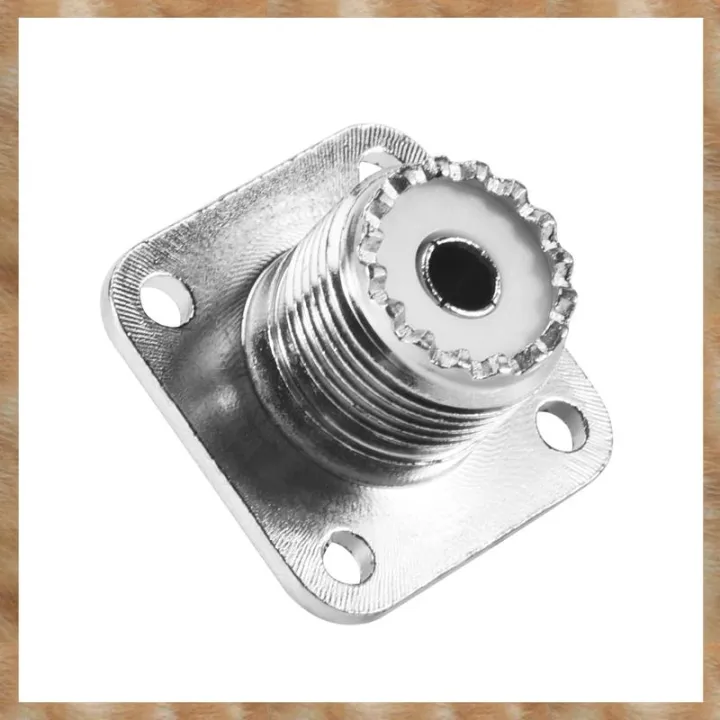 Kqueebee UHF Female SO239 Panel Chassis Mount Flange Deck Mount Solder ...