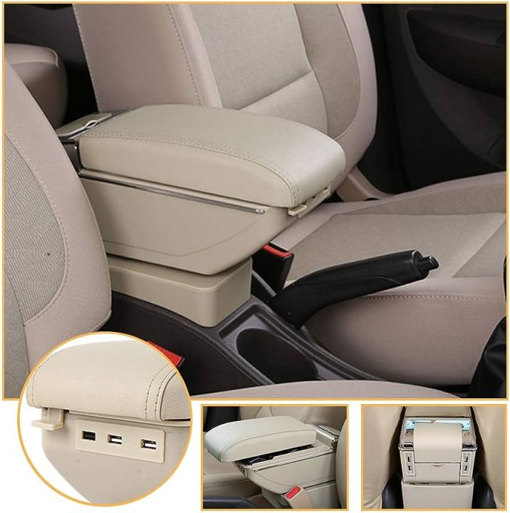 Vitz Car arm Rest Box With 7 USB & Adjustable Layer | Daraz.lk