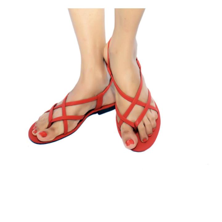 Freedom Feet Cross Strap Flat Sandals – High-Quality Women's Gladiator Slides & House Slippers ...