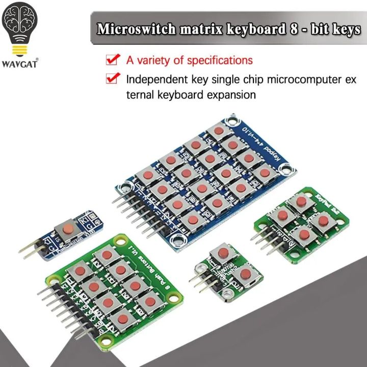 Micro Switch 1*2/2*2/2*4/4*4 Matrix Keyboard 8-bit Button Independent Button MCU External ...
