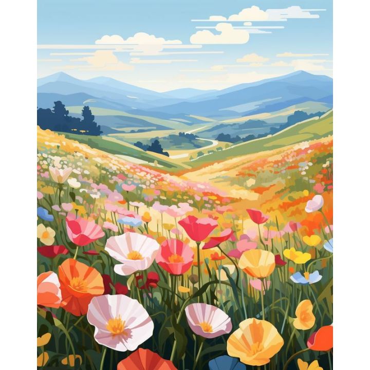 GATYZTORY DIY Landscape Paint By Number Kit Oil Painting Coloring By ...