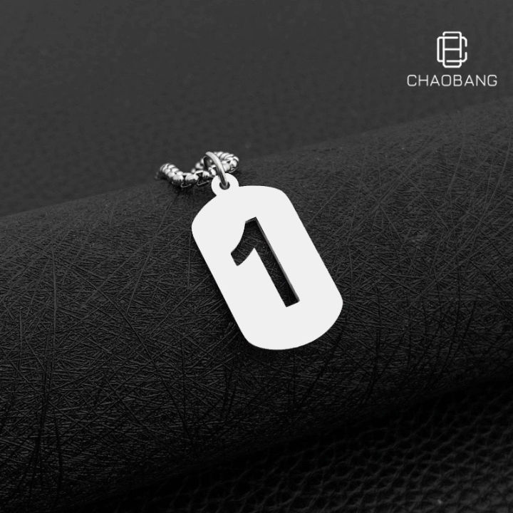【Recently popular】Hollow titanium steel digital tag necklace men's ...