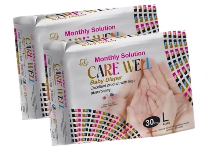 CARE WELL Baby Diaper 30 Pcs Large Pack | Daraz.lk