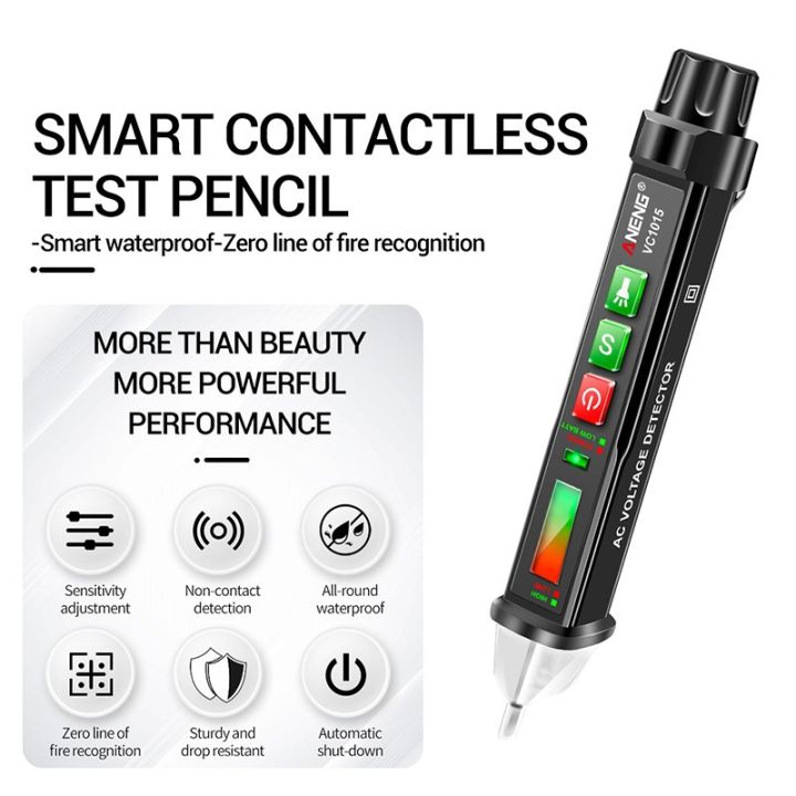 Non Contact LED Display Electrical Multimeter AC12-1000V Power Tester ...