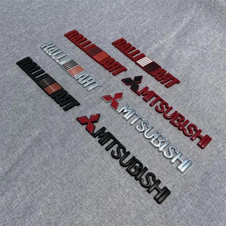 Car Front Grille Emblem Side Badge for Mitsubishi RALLIART Lancer ...