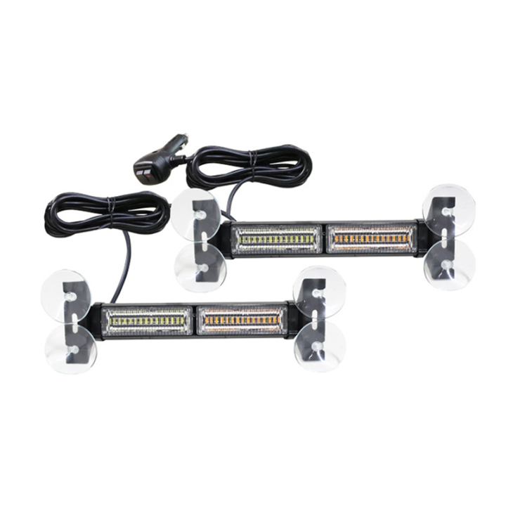2 PCS Emergency Strobe Traffic Advisory Light Bar, Dashboard Warning ...