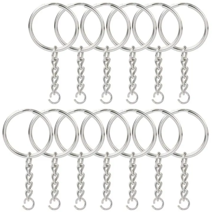 Key tag Ring Set - 10pcs with Attachment Parts - Durable Key Tag Rings ...