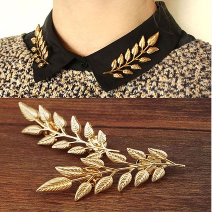 Creative Exquisite Buckle Collar Pin Leaves Classic Brooch | Daraz.lk