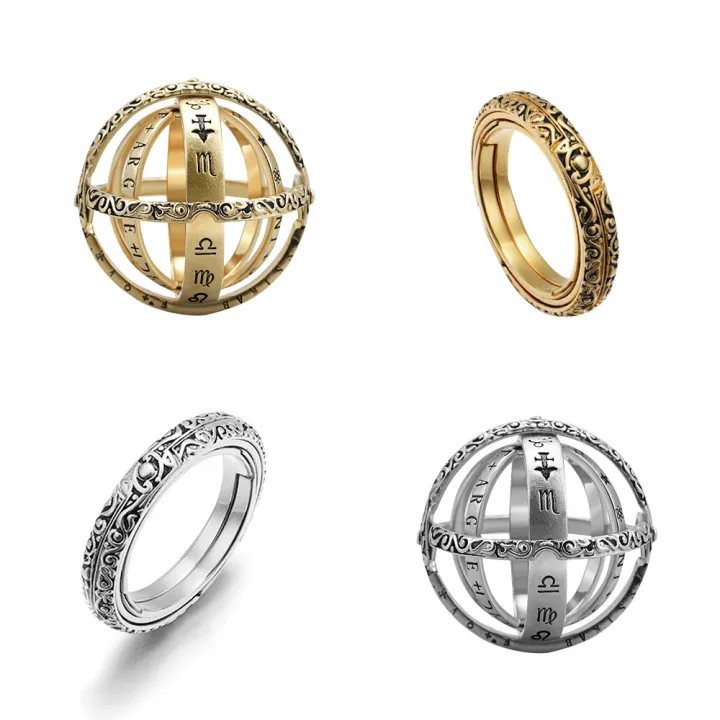 Complex Creative Rotating Finger Men Ring All Male Astronomical Women ...