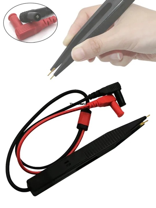 Plastic Test Inductance Tweezer Probe Multimeter Test Chip Clamp Used ...