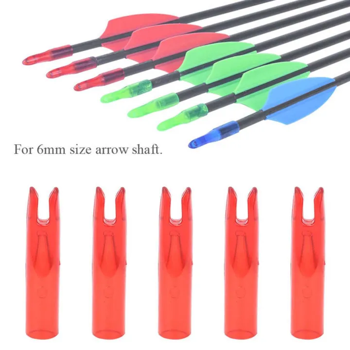 Arrow Nock 50Pcs Portable Plastic Bow Insert Tail Accessory for 6mm ...