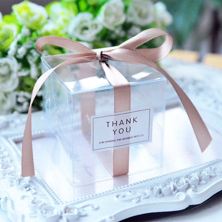 Customized Transparent Diy Favor Boxes Bridal Shower Birthday Party ...