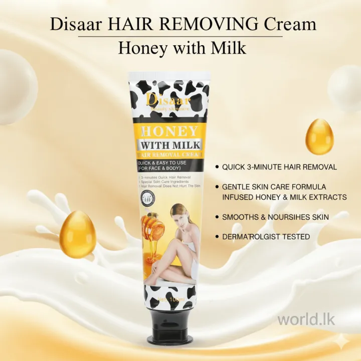 Disaar Beauty HAIR REMOVING Cream dbhr Honey with Milk Easy to use face ...