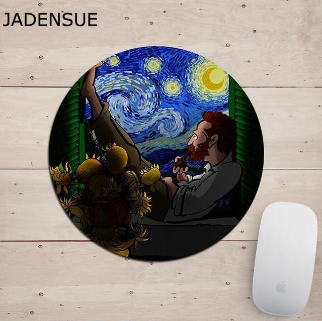 【Recently LoLular】Gaming Deskpad Painting Kawaii Round Cute Mouse Pad ...