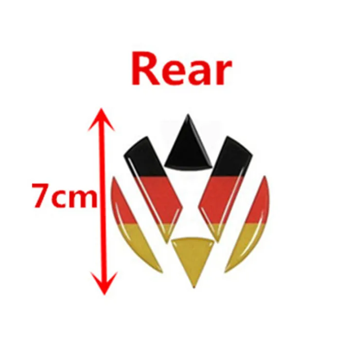 【beauty code】Steering Wheel Car Sticker Germany Flag Decal VW Emblem ...