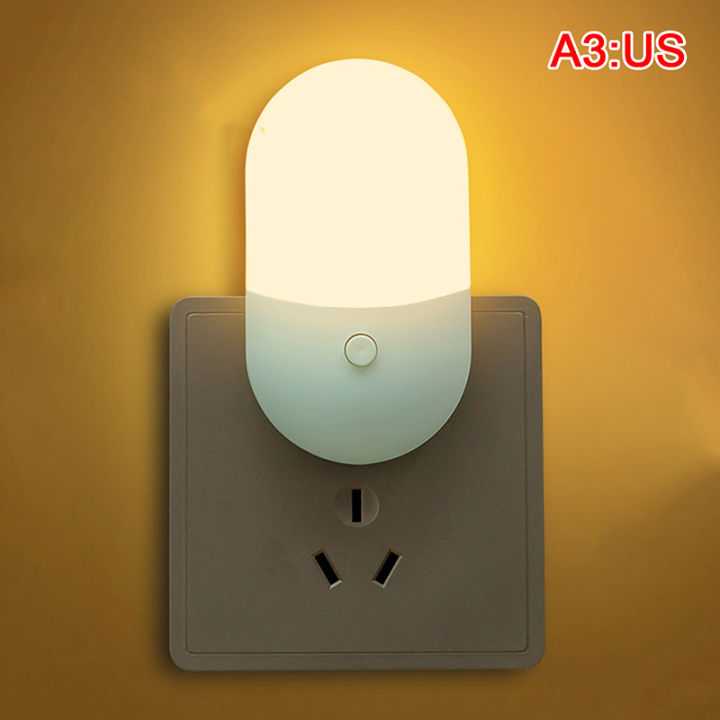 Dusk to Dawn Automatic LED Night Lights Wall Plug In Light Sensor Warm ...