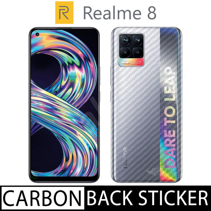 Carbon fiber Pattern Back Sticker For Realme 8 | Daraz.lk